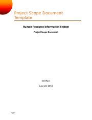 C Scope Document Template Docx Project Scope Document Template Human Resource Information