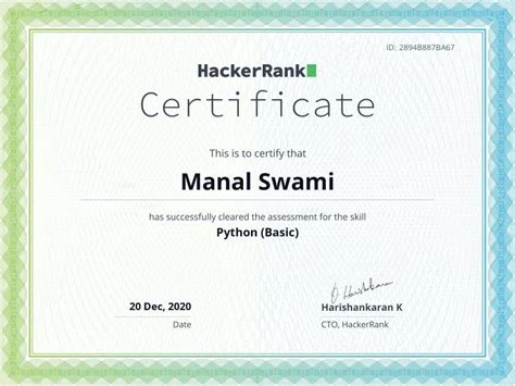 Manal Swami On Linkedin Hackerrank