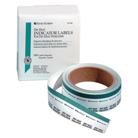 Henry Schein Indicator Strip Dry Heat Latex Free 1000 Bx 10 Bx Ca D