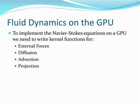 Ppt Gpu Accelerated Fluid Dynamics Powerpoint Presentation Free Download Id524594