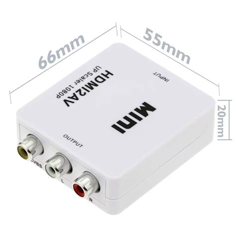 HDMI To Analog Audio And Video RCA Converter Cablematic