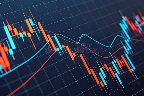 Abstract Financial Stock Market Chart Data Visualization Candlestick Graph Business Analytics