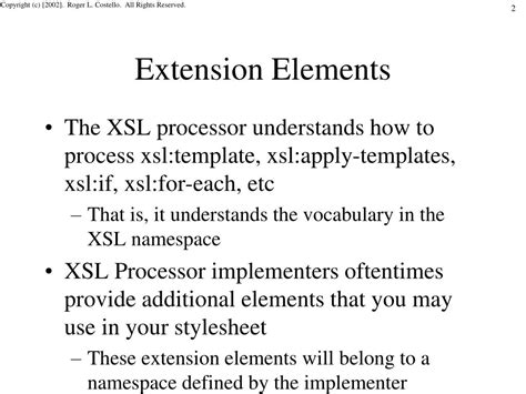 Ppt Using Extension Elements And Extension Functions With Xslt And Xpath Powerpoint