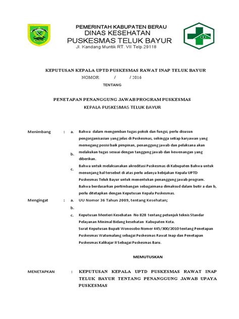 Sk Contoh Pemegang Program Pdf