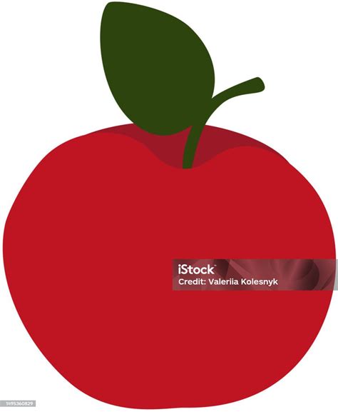 흰색 배경에 분리된 나뭇잎이 있는 빨간 사과의 벡터 그림 사과나무에 대한 스톡 벡터 아트 및 기타 이미지 사과나무 벡터 0명 Istock
