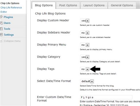 Tag Option TutorialChip