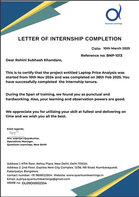 Internshipexperience Dataanalytics Quantumlearning Datadriven Rohini Khandare