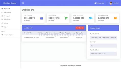 Multicoin Doubler Script With Premium Template Md03 Bitcoin Doubler