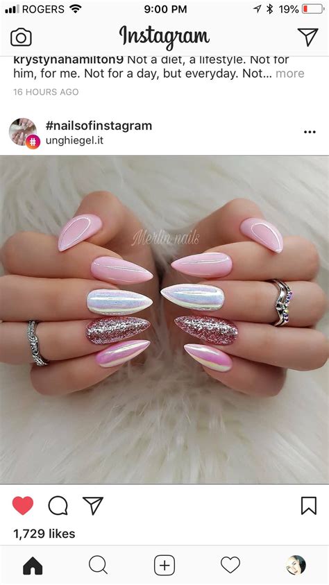 Pin By Bozena 👄 On Fabryka Pomysłów Perfect Nails Pink Acrylic Nails Romantic Nails