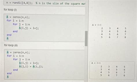 Solved Matlab Rewrite The Following Code Using While Loops