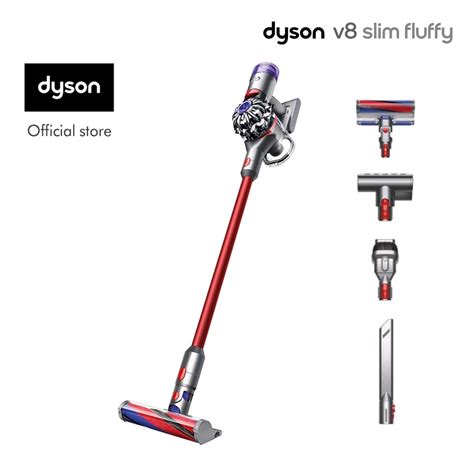 Dyson V8 Slim™ Fluffy Cordless Vacuum Cleaner Iron Red เครื่องดูด