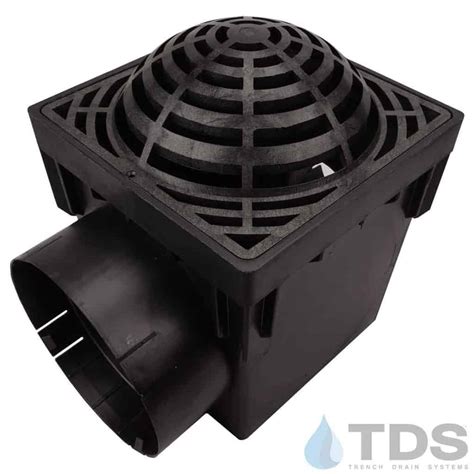 Nds 12 Catch Basin Kit With Nds Atrium Grate Black Trench Drain