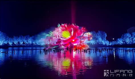 夜游丹顶鹤小镇 水舞秀演 力方集团