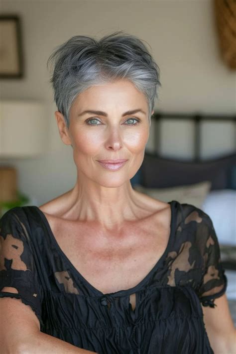 Gray Pixie Hairstyles For The Modern Chic Woman