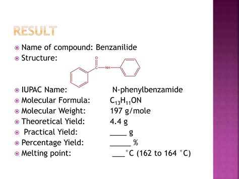 Benzanilide Synthesis Pptx