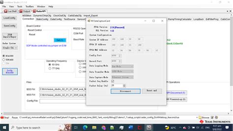 Dca1000evm Iwr6843isk Sensors Forum Sensors Ti E2e Support Forums