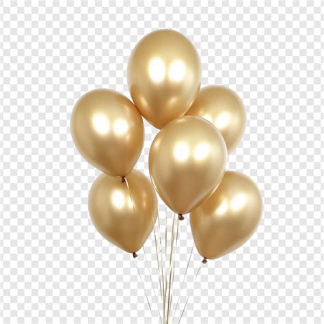 Элегантное празднование золотых воздушных шаров Бесплатный Psd