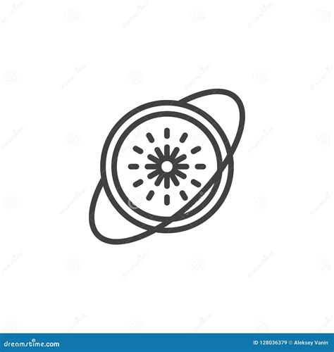 Outline Supernova Vector Icon Isolated Black Simple Line Element Illustration From Astronomy