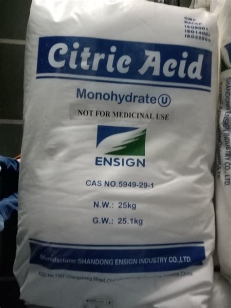 Citric Acid Anhydrous For Food Packaging Size Bag 25 Kg At Rs 80kg