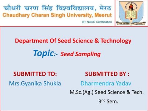 Seed Sampling PPT Gardening Home Garden