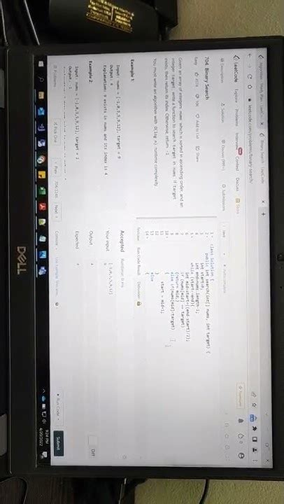 Leet Code Binary Search Solution Youtube