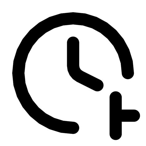 Clock Plus Line Vector SVG Icon SVG Repo