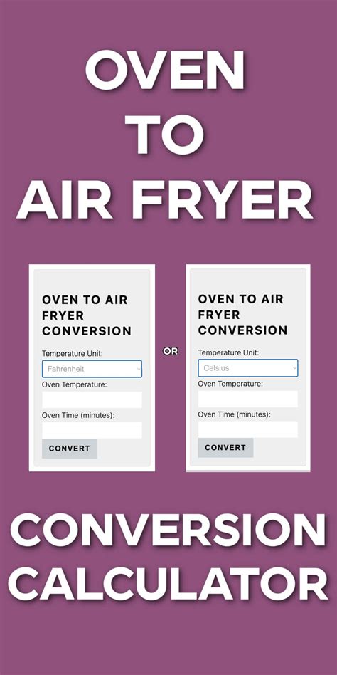 Air Fryer Conversion Calculator Artofit
