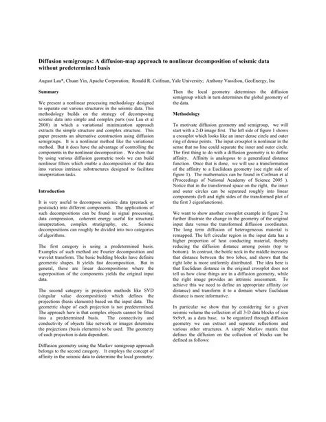 Pdf Diffusion Semigroups A Diffusion Map Approach To