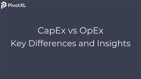 Capex Vs Opex Key Differences And Insights Pivotxl