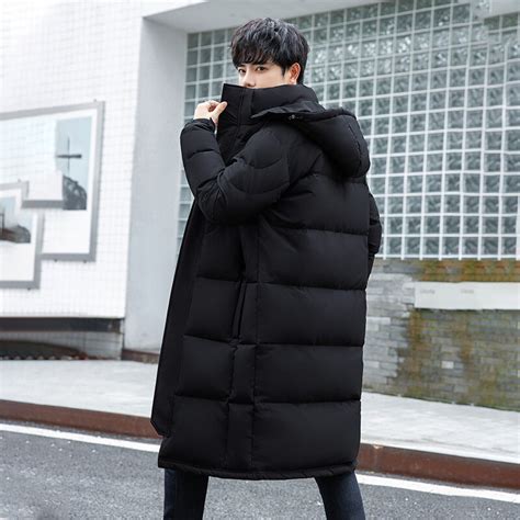 جاكت شتوي 2021جديد فضفاض طويل جاكت باركا رجالي متوسط الطول سميك للطالب