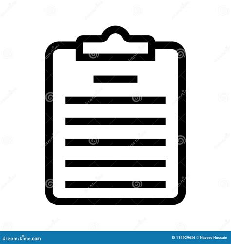 Clipboard Line Icon Stock Illustration Illustration Of Page 114929684