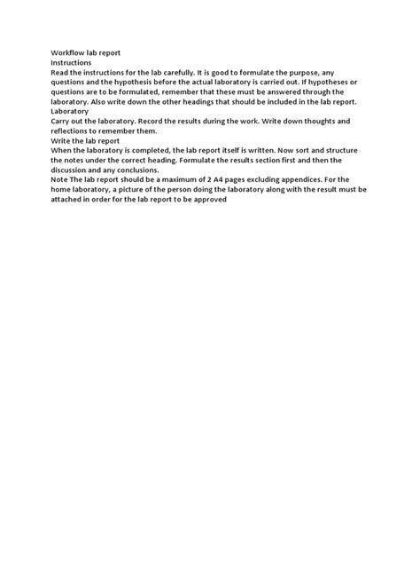 Workflow Lab Report Pdf