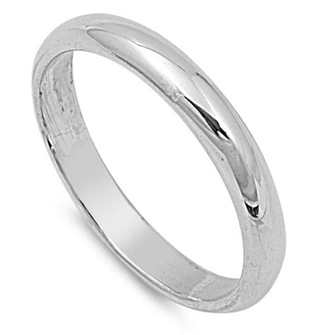 Sterling Silver Plain Band Comfort Fit Ring Solid 925 Ebay