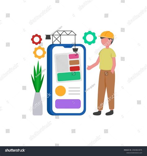 Software Engineer Design Development Vector Illustration Stock Vector Royalty Free 2593821875