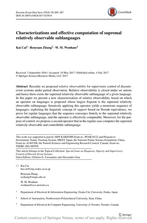 Characterizations And Effective Computation Of Supremal Relatively