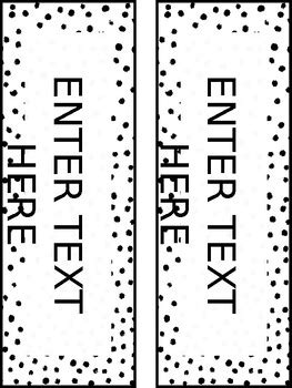 Editable Black And White Name Tags By Life In Fourth TPT