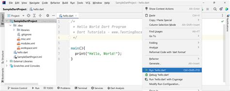 Basic Dart Program Example