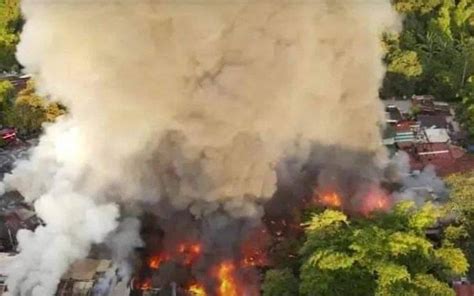 ဖယ်ခုံ စစ်ရှောင်နေအိမ်များကို စစ်ကောင်စီက မီးရှို့ဖျက်ဆီးနေ သျှမ်းသံတော်ဆင့်