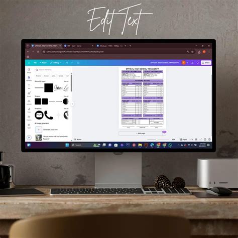 Editable High School Transcript Template Homeschool Transcript Pdf