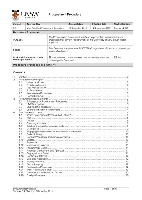 Pdf ~ Unsw Procurement Procedure Dokumen Tips
