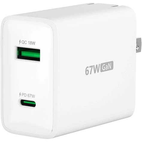 J5create 67W GaN 2 Port USB C Wall Charger JUP2367 B H Photo