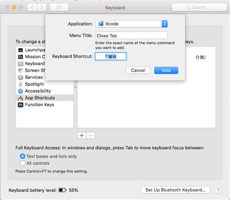 Keyboard Prevent Closing Of Entire Xcode Window On Command W When Quick Open Menu Is Open