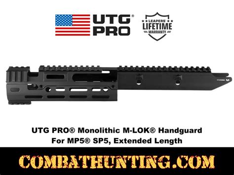 Utg Pro® Monolithic M Lok® Handguard For Mp5® Extended Length
