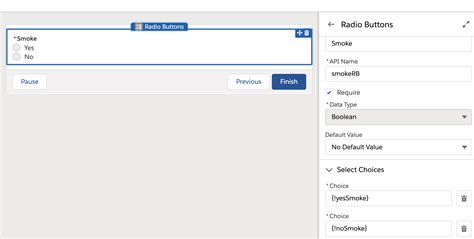Selected Radio Button In Formula Field Within Flow Builder Salesforce