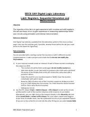 EECS 3201 Digital Logic Lab5 Registers And Simulation Course Hero