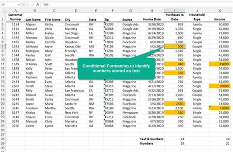 Excel 5 Easy Ways To Identify Numbers Stored As Text Chris Menard Training
