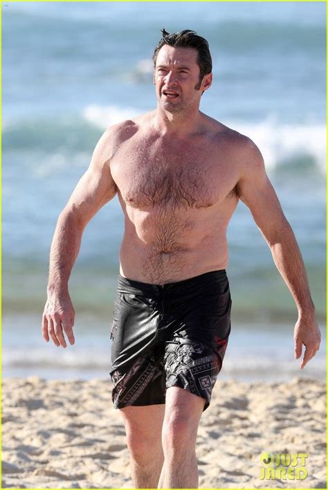 Hugh Jackman Shows Off His Hot Bod At The Beach Hugh Jackman Logan