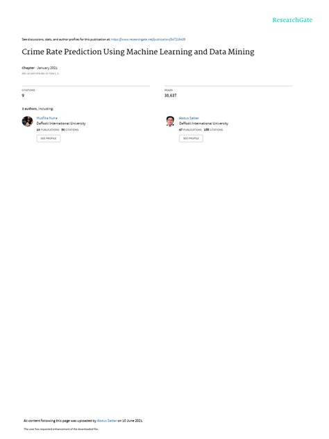 Crime Rate Prediction Using Machine Learning And Data Mining Pdf Statistical Classification