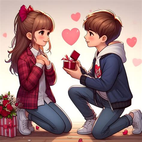 Premium Photo Happy Valentine Propose Day