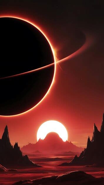 a solar eclipse is shown in this image premium ai generated image